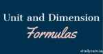 Units and Dimensions: All formulas Class 11 Physics for JEE/NEET PDF ...